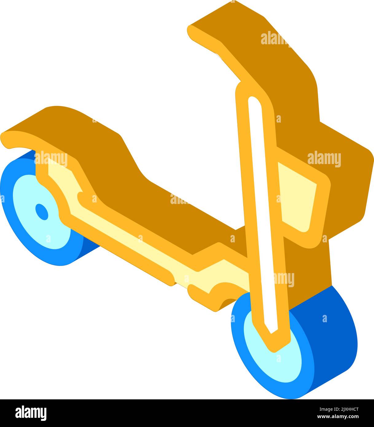 kick scooter kid leisure isometric icon vector illustration Stock ...