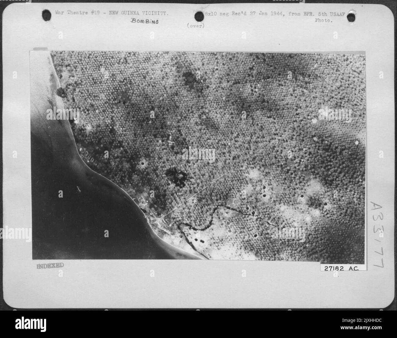 The Lindenhafen Plantation, scene of heavy bombardment by the Fifth Air ...