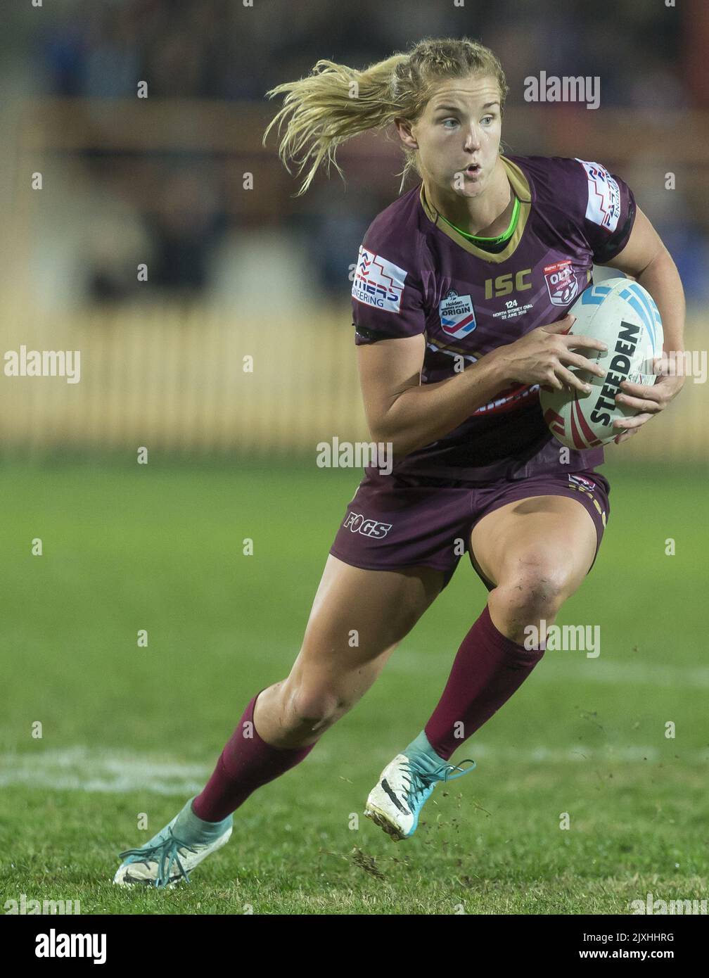 Meg Ward of the Maroons during the Women's State of Origin match ...