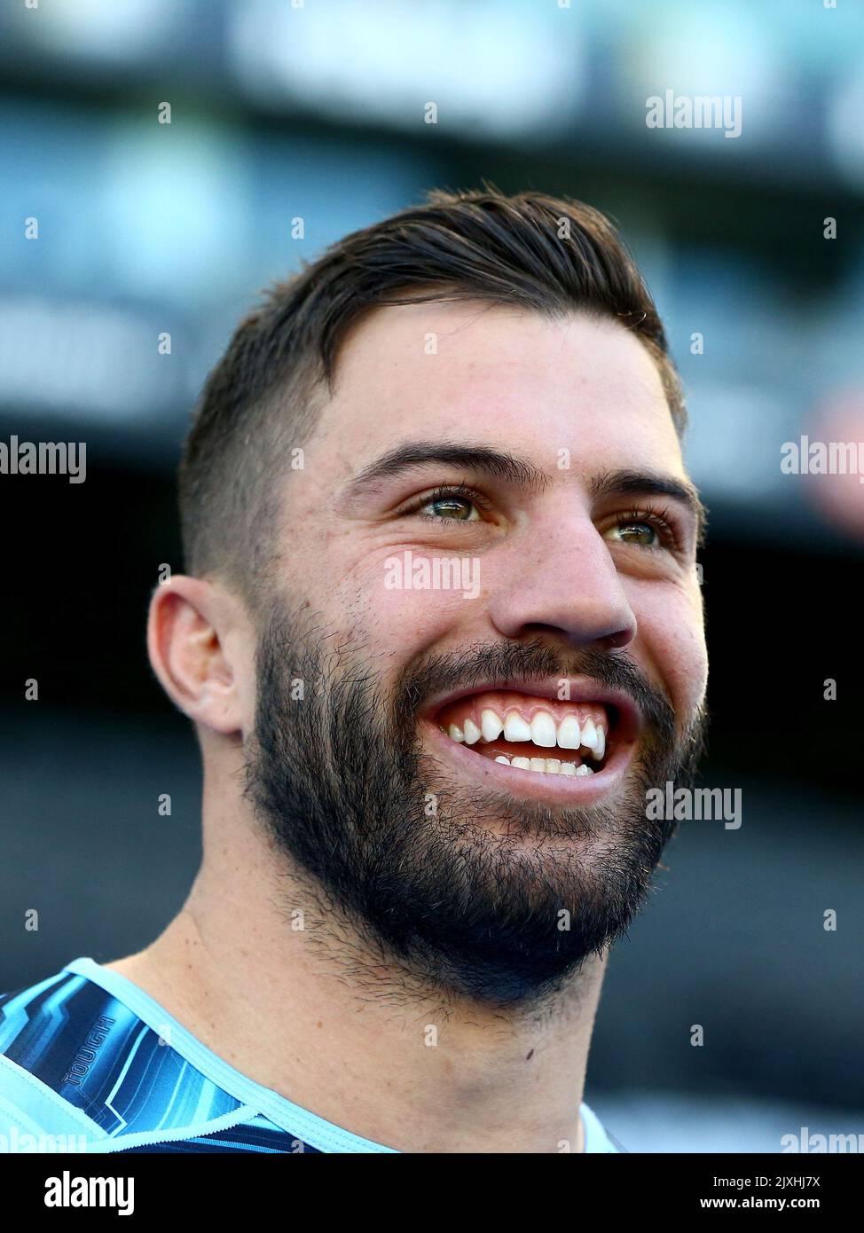 James Tedesco of the NSW Blues speaks during a media session at ANZ ...