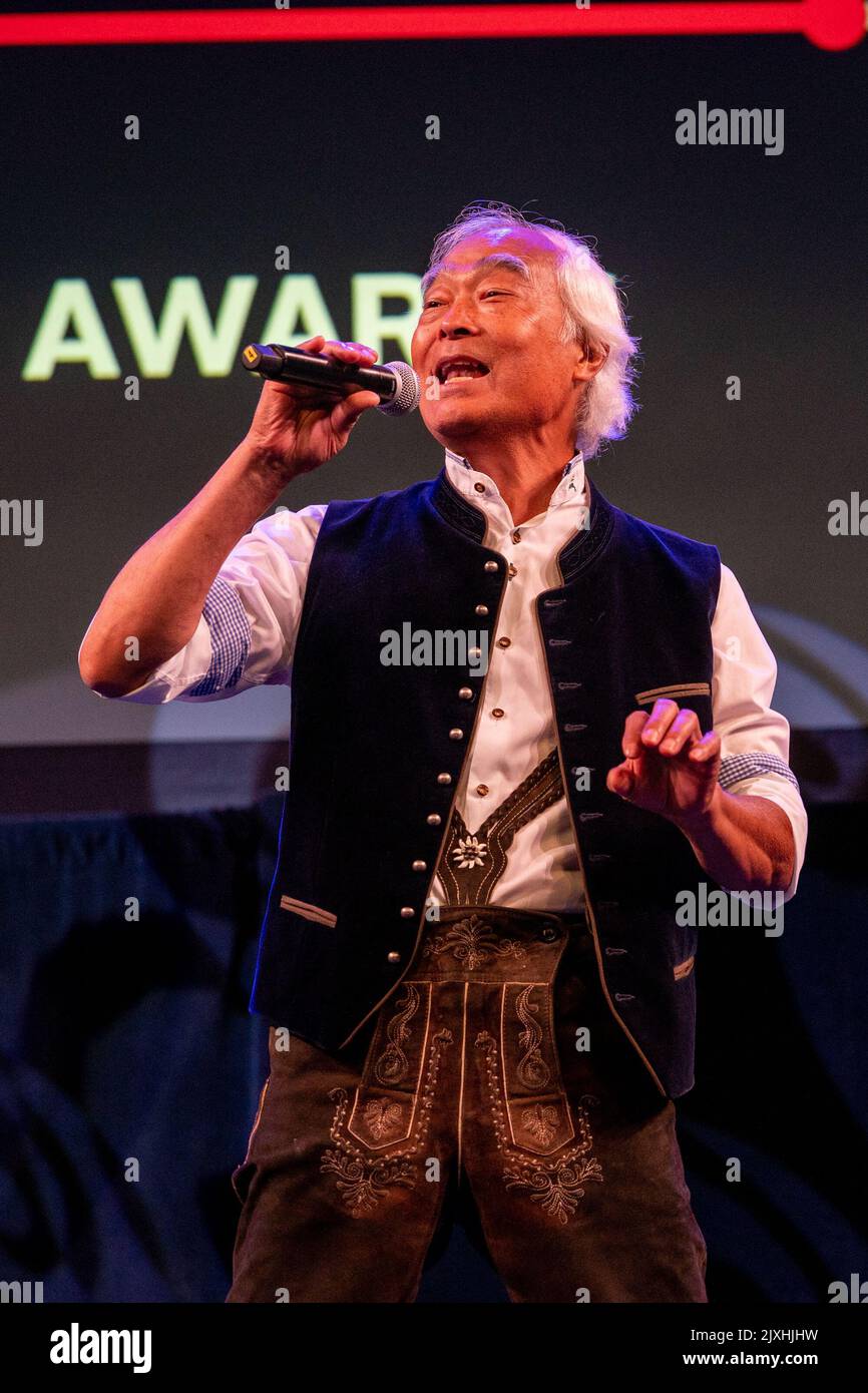 Takeo Ischi performs at Buffer Awards Gala Screening Stock Photo - Alamy