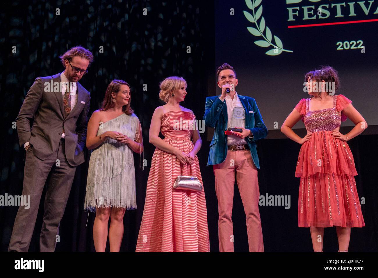 Shipwreck Comedy Group (L to R) William J. Stribling, Sarah Grace Hart ...