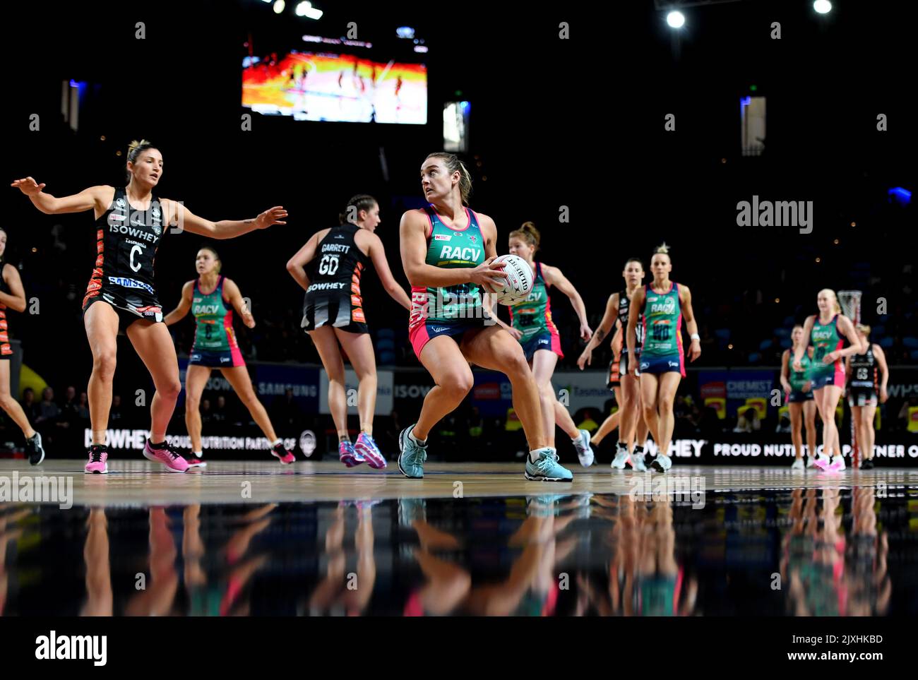 Liz Watson of the Vixens during the Round 8 Super Netball match between ...