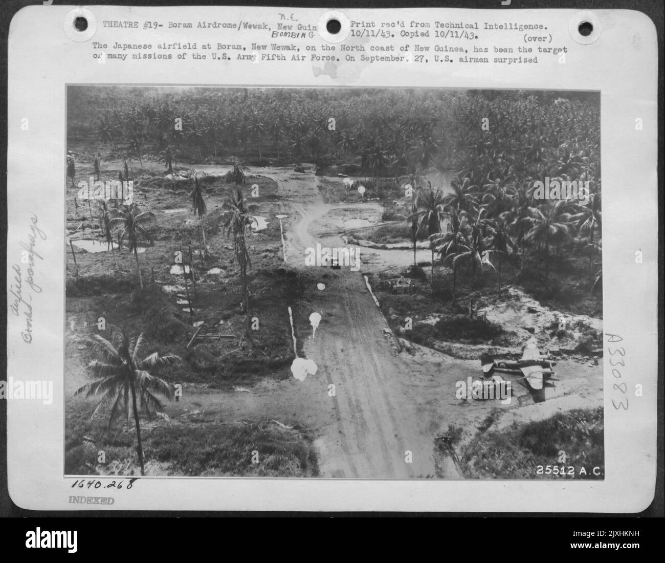 The Japaneseanese airfield at Boram, New Wewak, on the North coast of ...