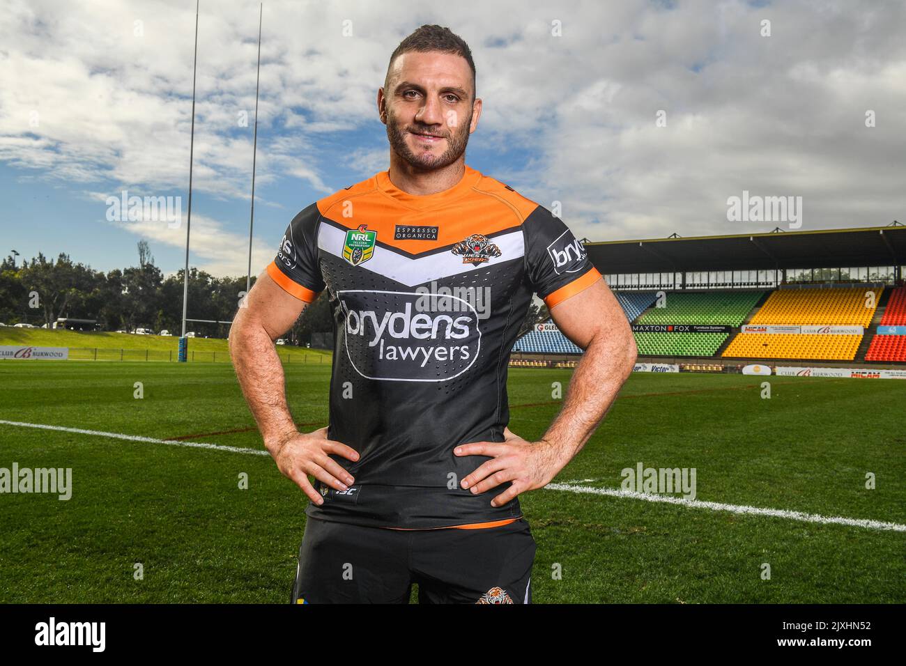 Wests Tigers player Robbie Farah poses for a photograph during a team ...