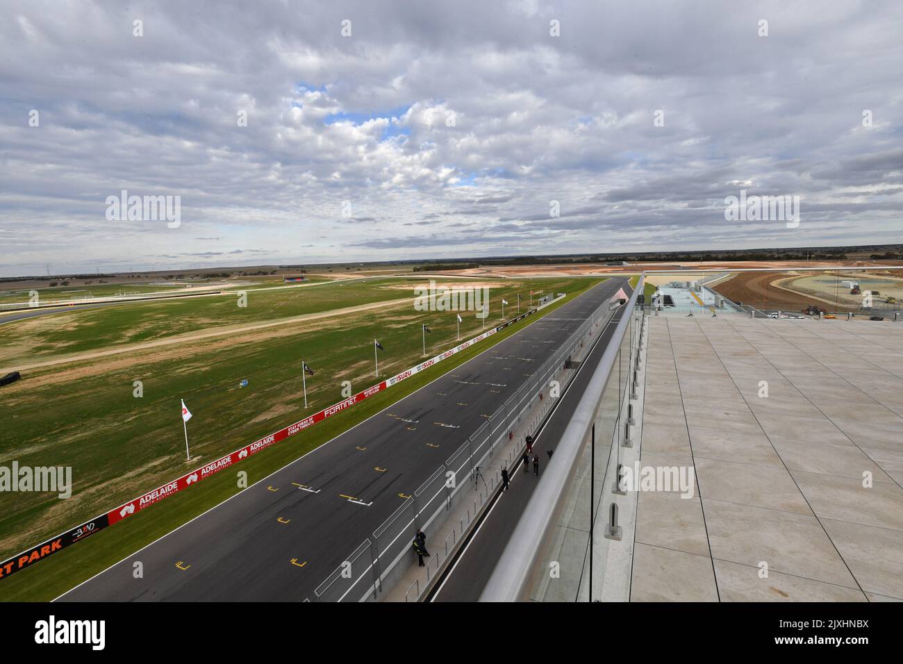 A general view of the Bend circuit during the launch of the V8 ...