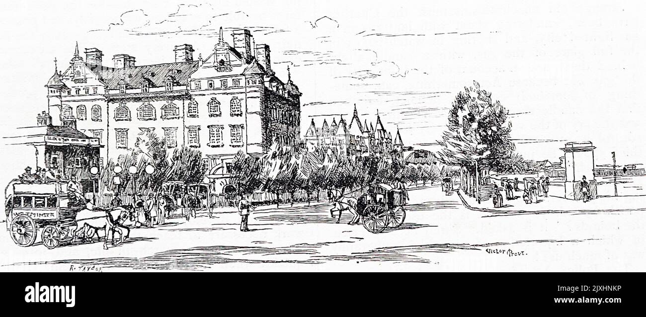 Illustration depicting the new Scotland Yard headquarters of the ...