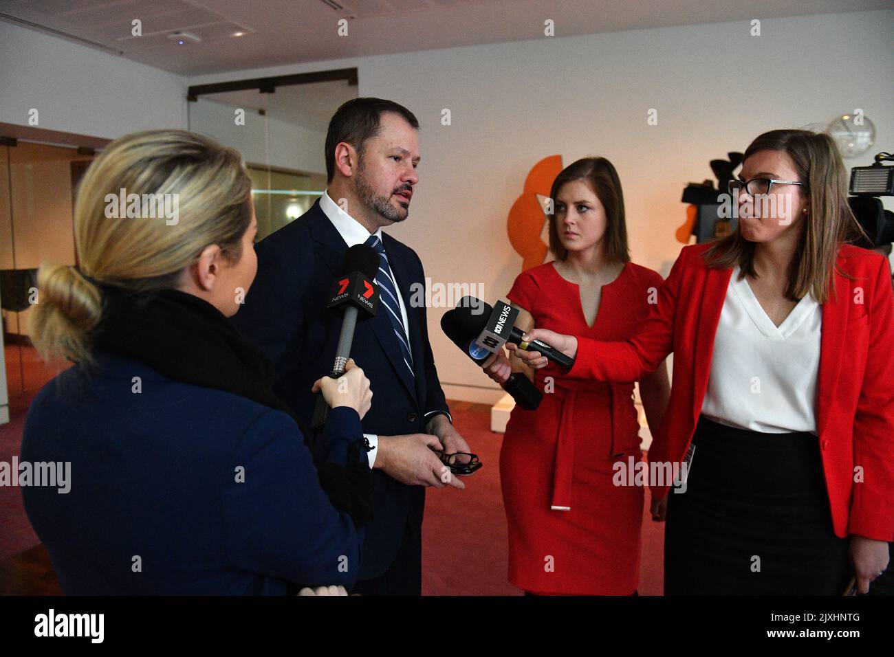 Shadow Minister for Employment Services Ed Husic at a press conference ...