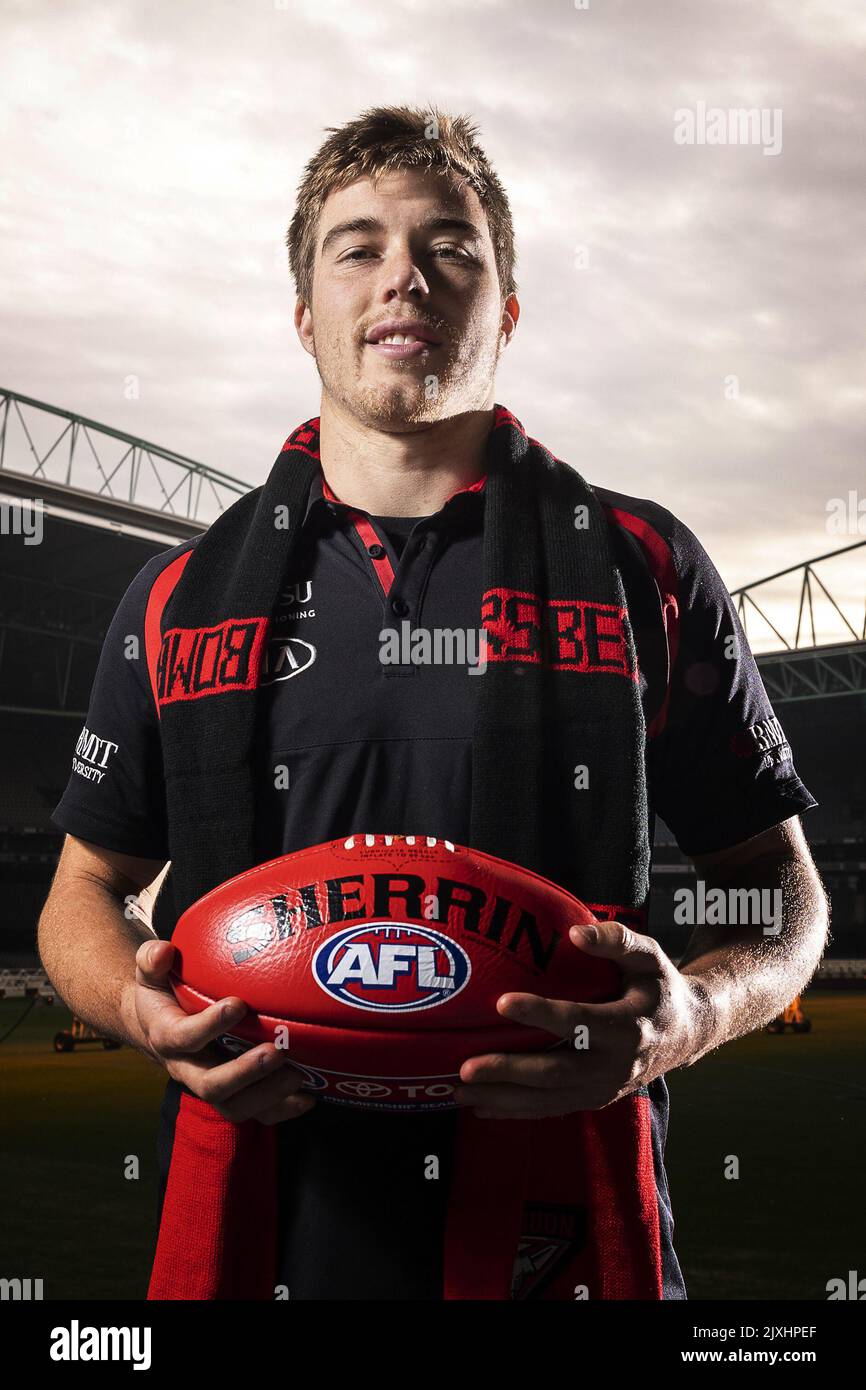 Zach Merrett of the Bombers poses for a photo during an AFL and Etihad ...