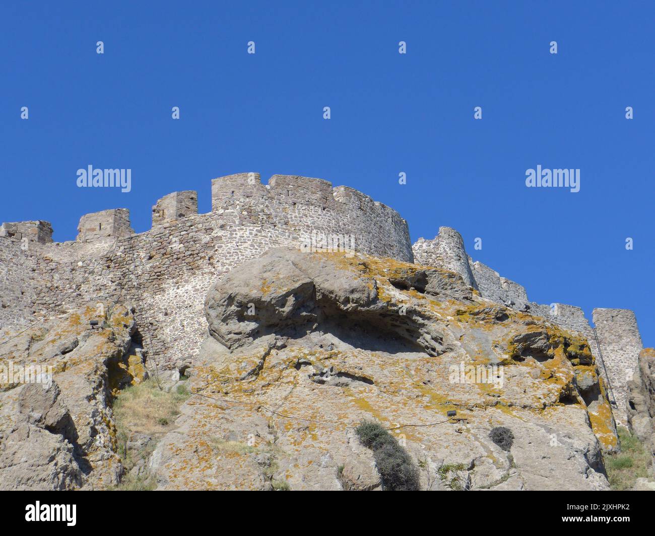 Myrina castle, Lemnos island, Aegean, Greece Stock Photo - Alamy