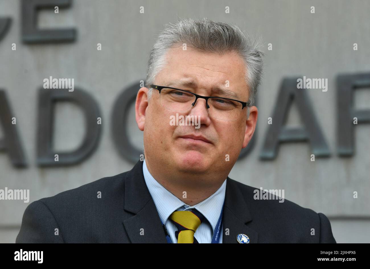 Acting Detective Inspector Scott Furlong is seen during a media ...