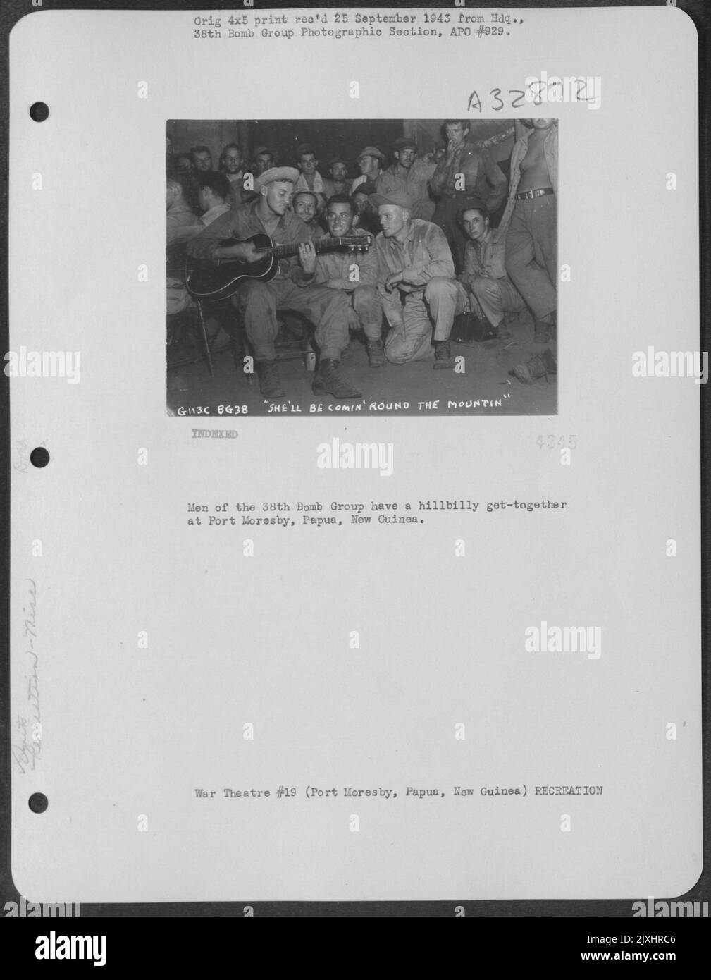 Men of the 38th Bomb Group have a hillbilly get-together at Port ...