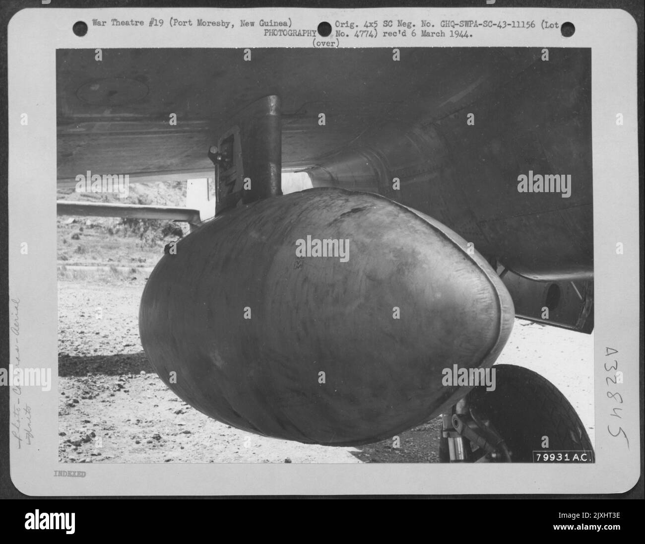 General view of a camera mounted on a Lockheed P-38 of the 49th Fighter ...