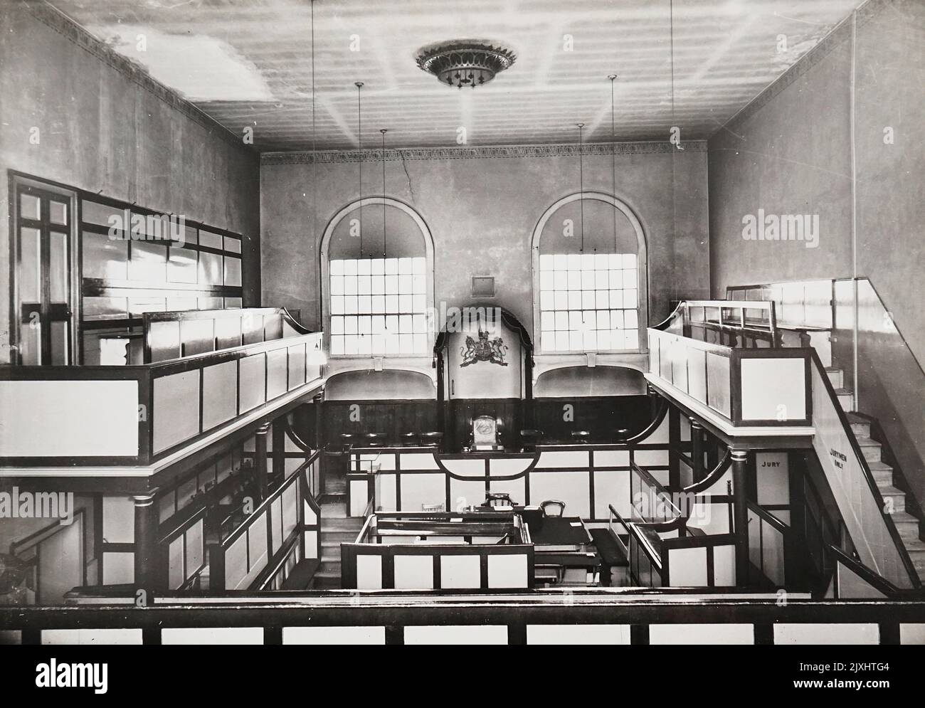 Interior view of the Old Crown Court of Dorchester. Dated 20th Century ...