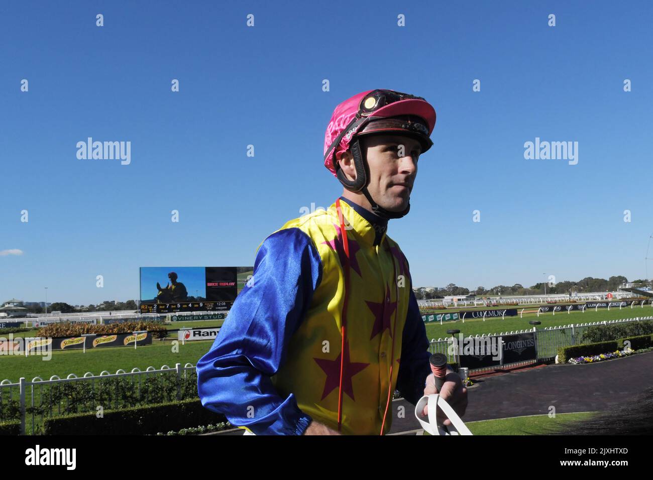 Jockey Blake Shinn returns to scale after riding Realing to win race 2 ...