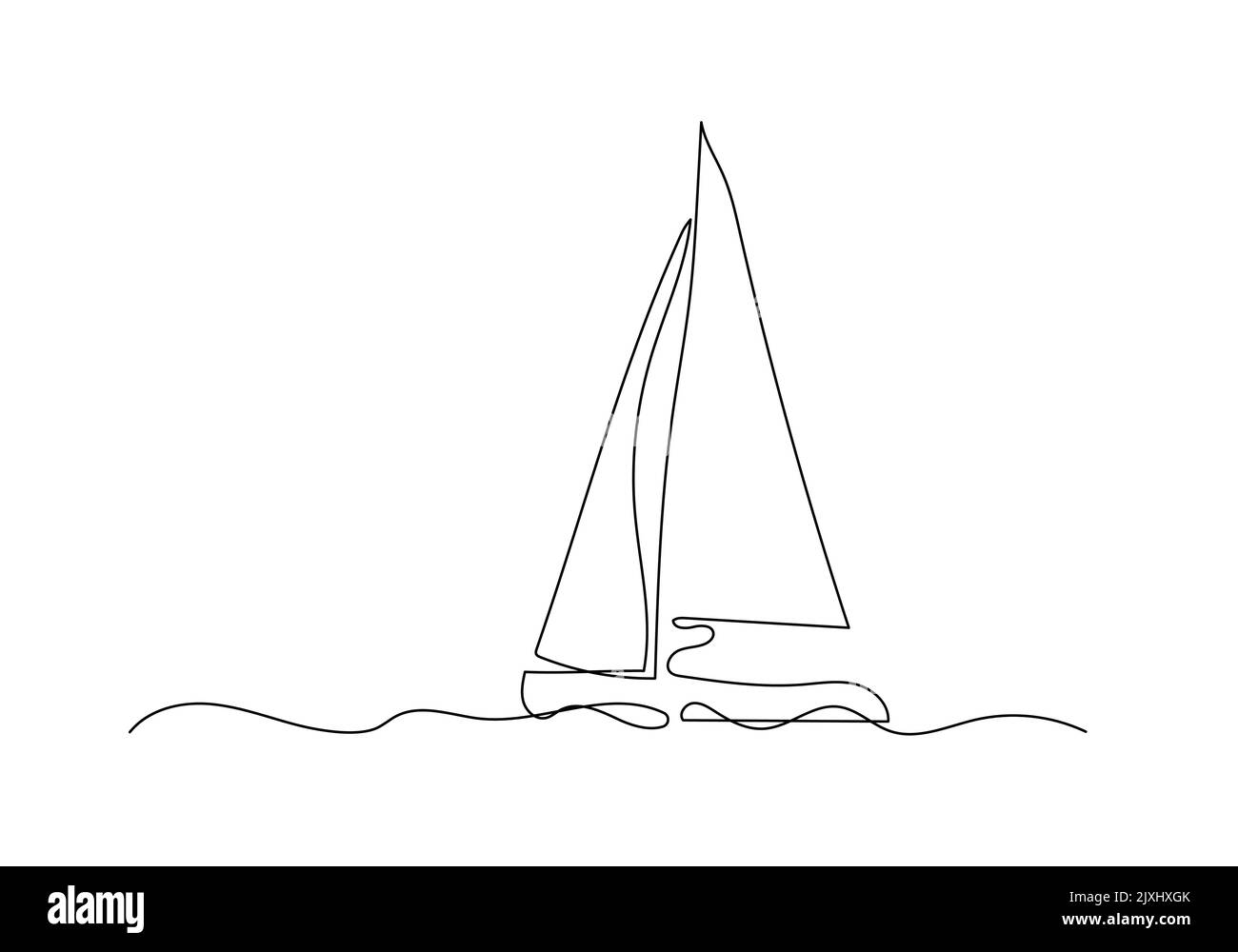 Sailboat drawing Stock Vector Images - Alamy