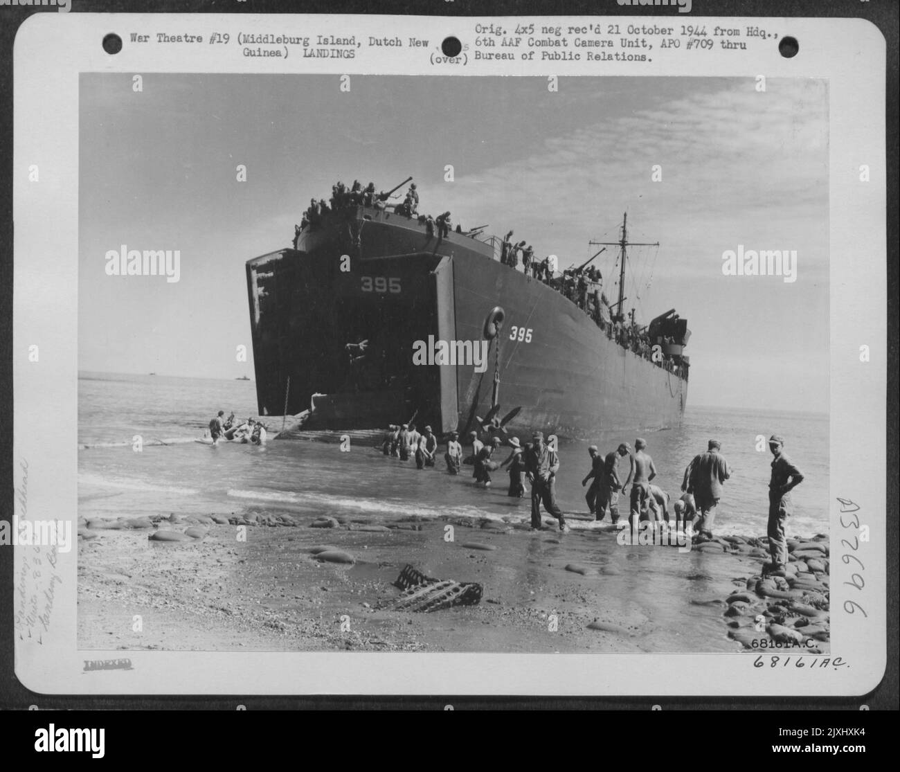 Immediately after the LST (Landing Ship Tanks) beached, the 836th ...