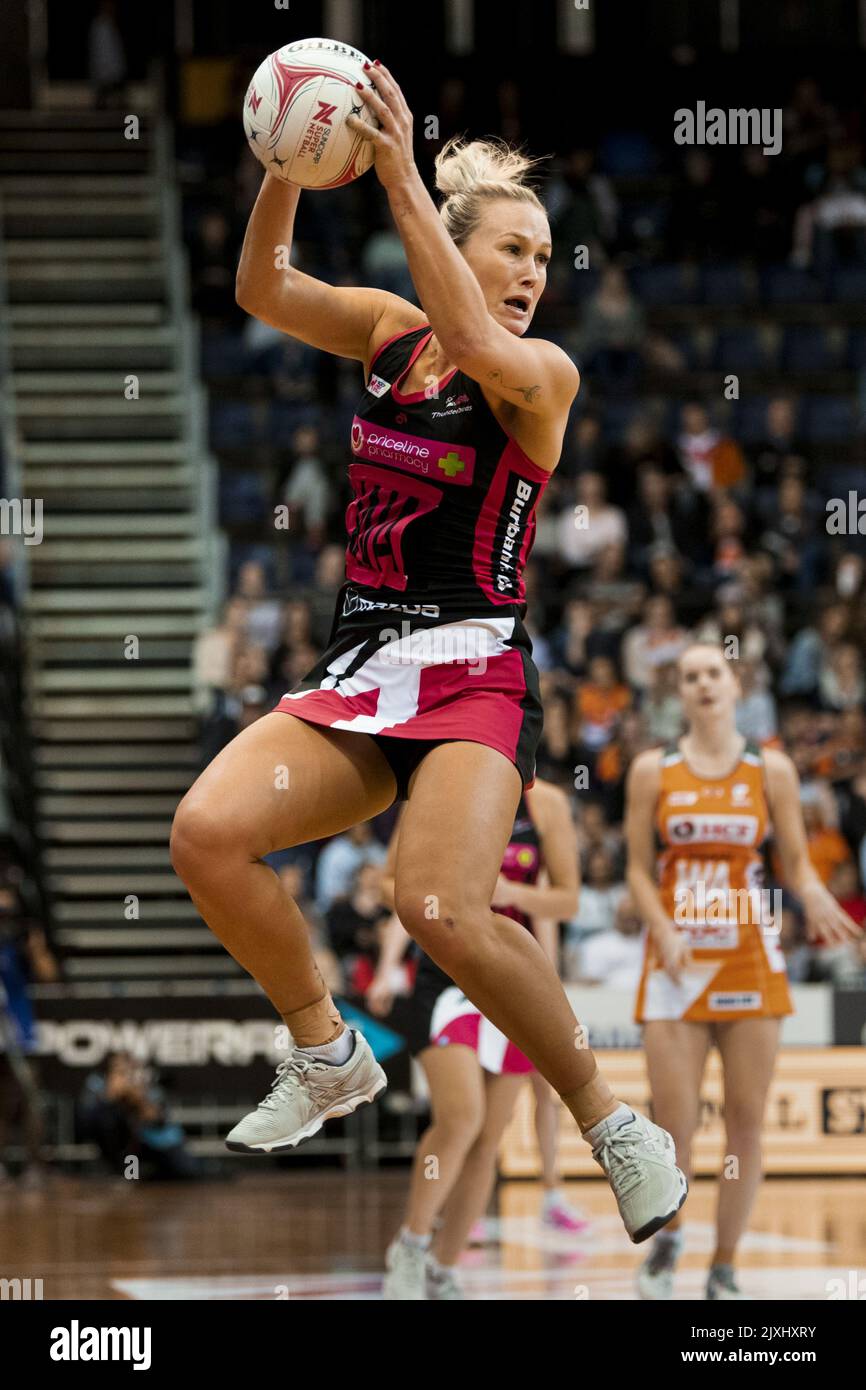 Chelsea Pitman of the Thunderbirds during the Round 9 Super Netball ...