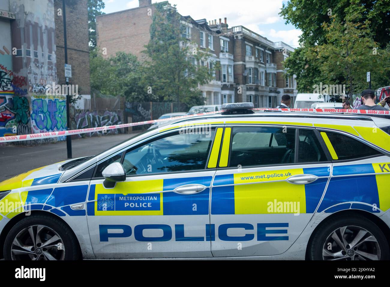 London- August 2022: Police attending an incident in Brixton, south ...