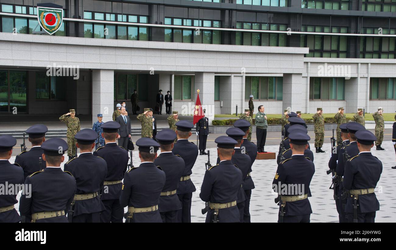 Tokyo, Japan. 07th Sep, 2022. Japan's Defense Minister Yasukazu Hamada ...