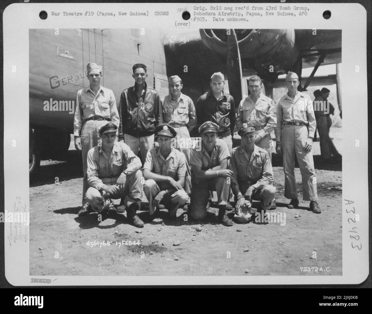 Lt. Carter And Crew Of The 65Th Bomb Squadron, 43Rd Bomb Group, Pose ...