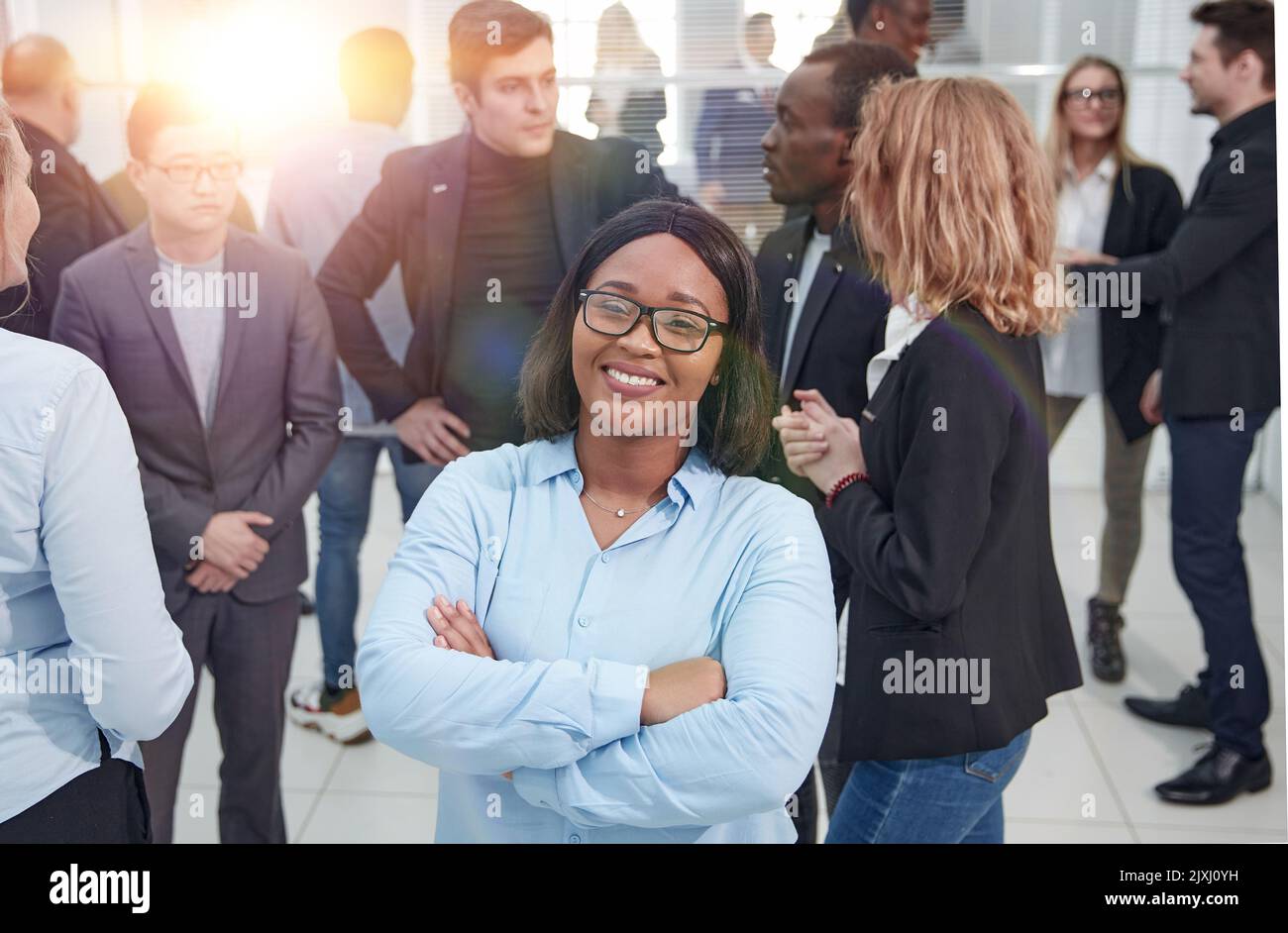 Portrait of nice cheerful elegant classy stylish trendy professi Stock ...