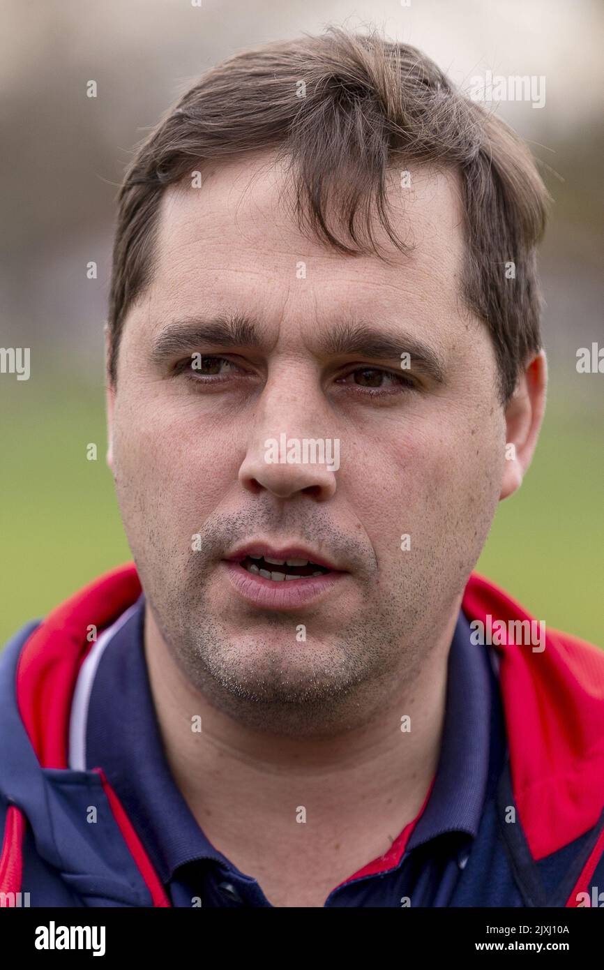 Melbourne Rebels Head Coach, Dave Wessels talks to the media before a ...