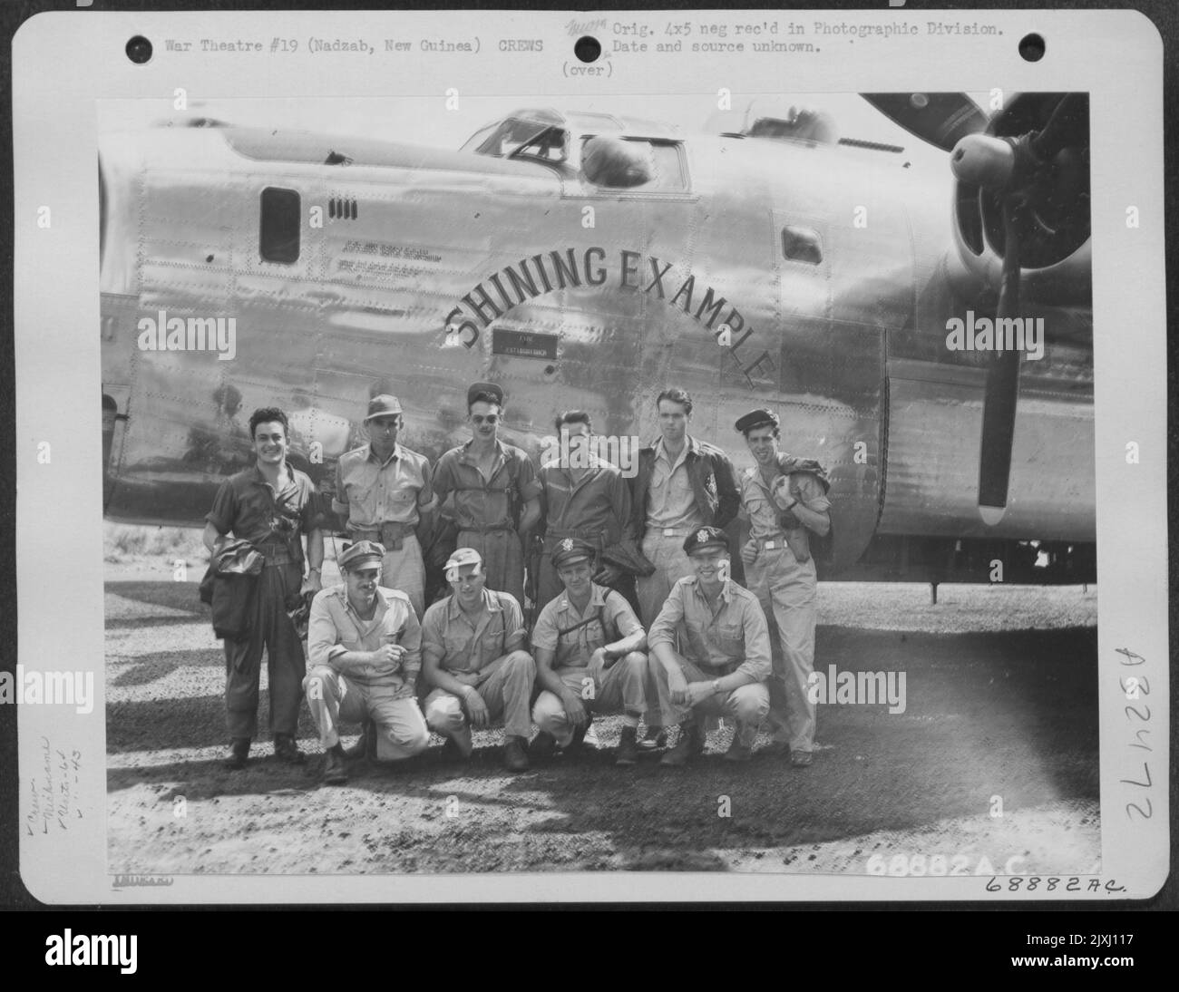 Crew Of The 64Th Bomb Squadron, 43Rd Bomb Group, Pose Beside Their ...