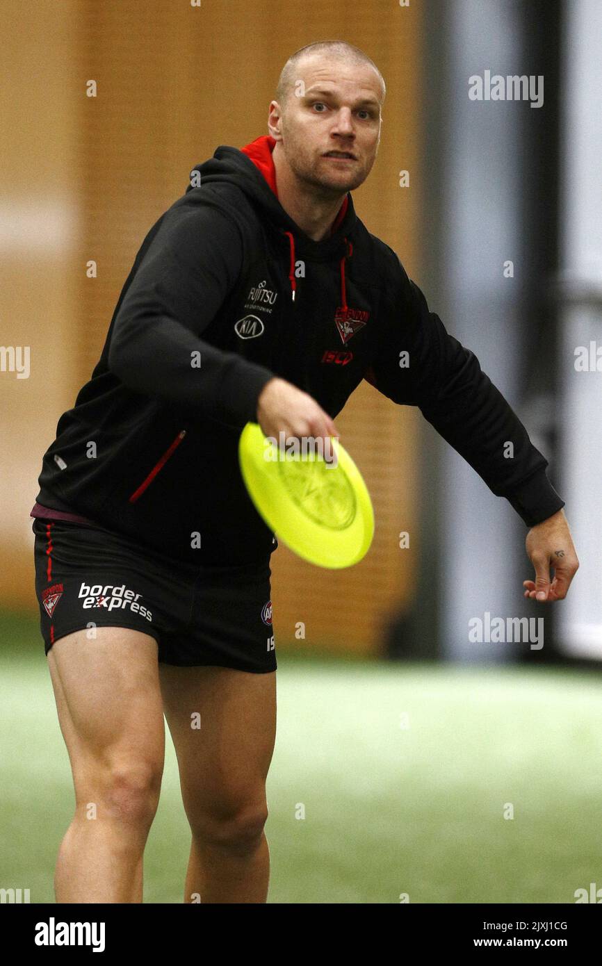 Jake Stringer is seen during an Essendon Bombers training session at ...