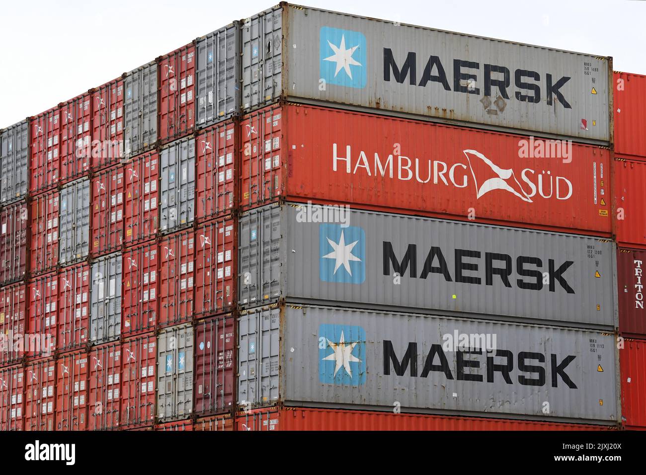 Shipping containers are seen in Port Melbourne on Wednesday, July 4 ...