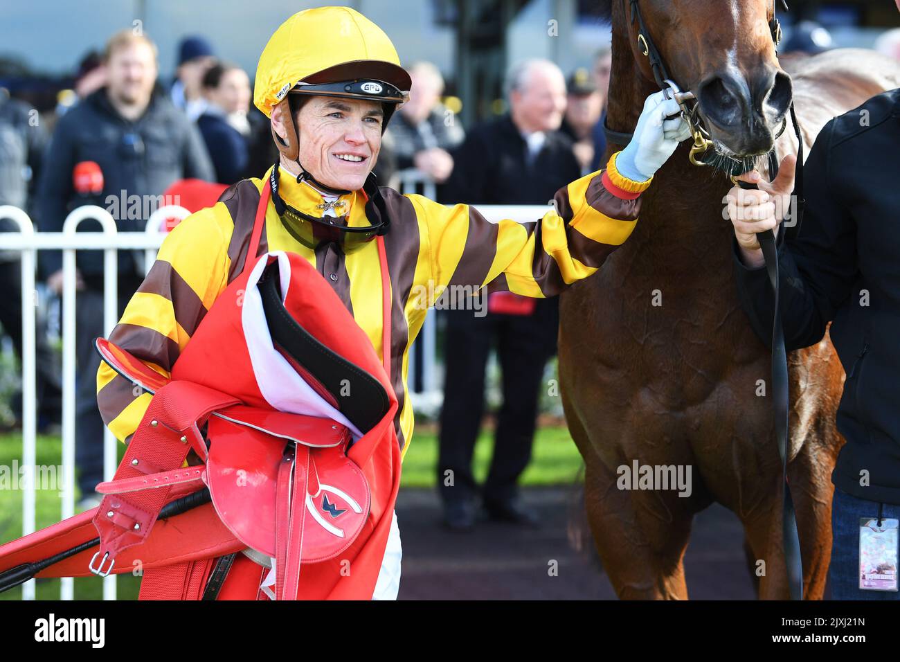 Jockey Craig Williams is seen in the mounting yard after riding Ben ...