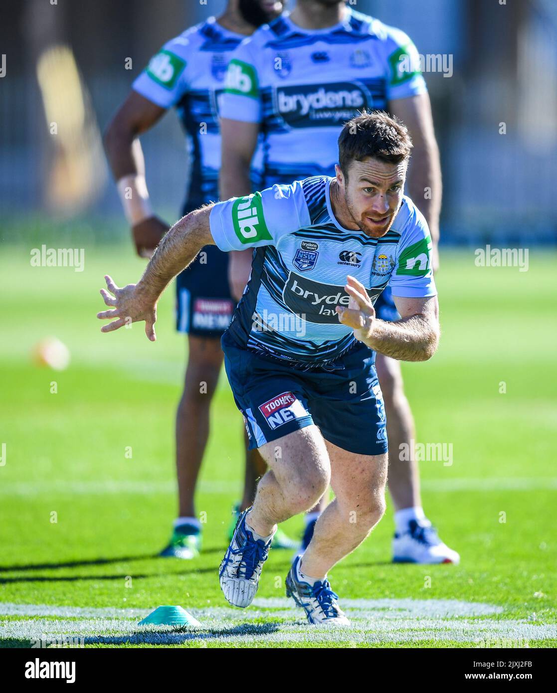 James Maloney (centre) is seen in action during a NSW Blues State of ...