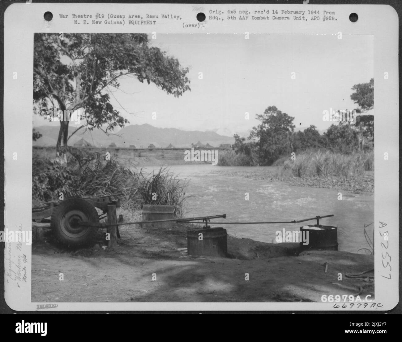 9th Portable Surgical Hospital's improvised washing machine with jeep ...
