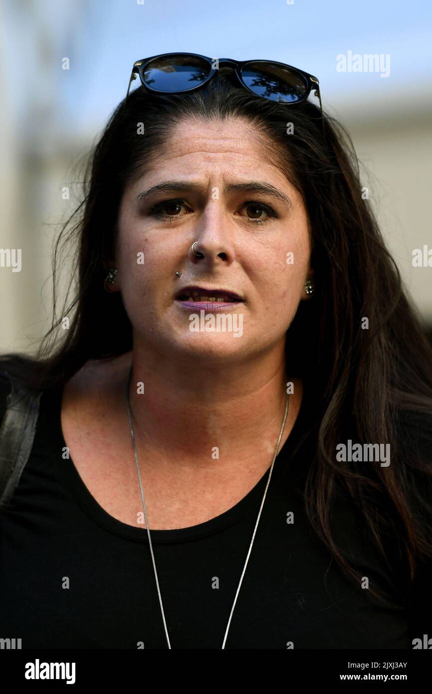 Alison Christie Mains arrives at the Downing Centre court Sydney ...