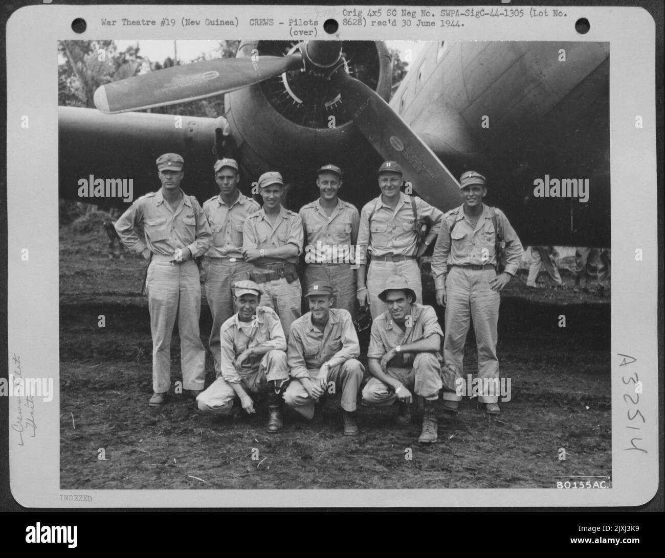Pilots and co-pilots of the 433rd Troop Carrier Squadron, all members ...