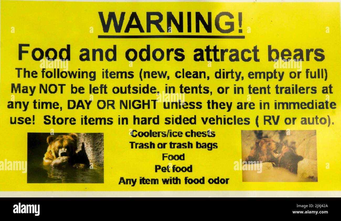 Beware of the bear sign Denali National Park and Preserve, formerly ...