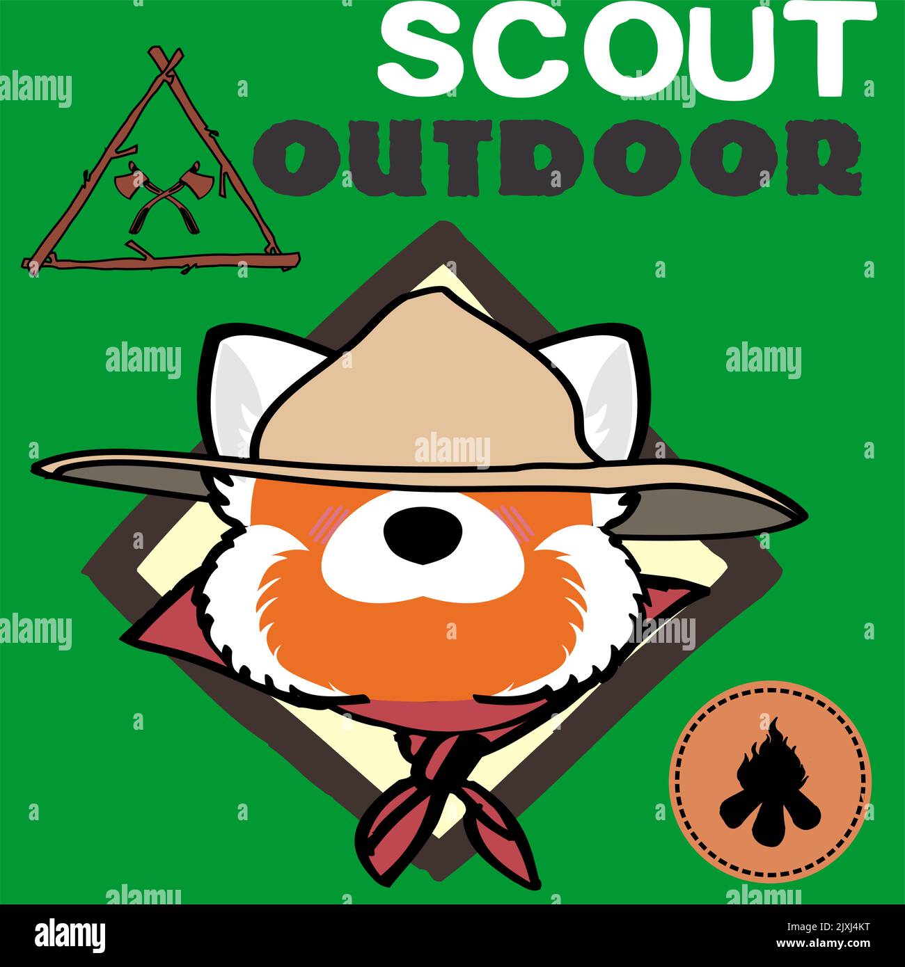 Campfire illustration fox Stock Vector Images - Alamy