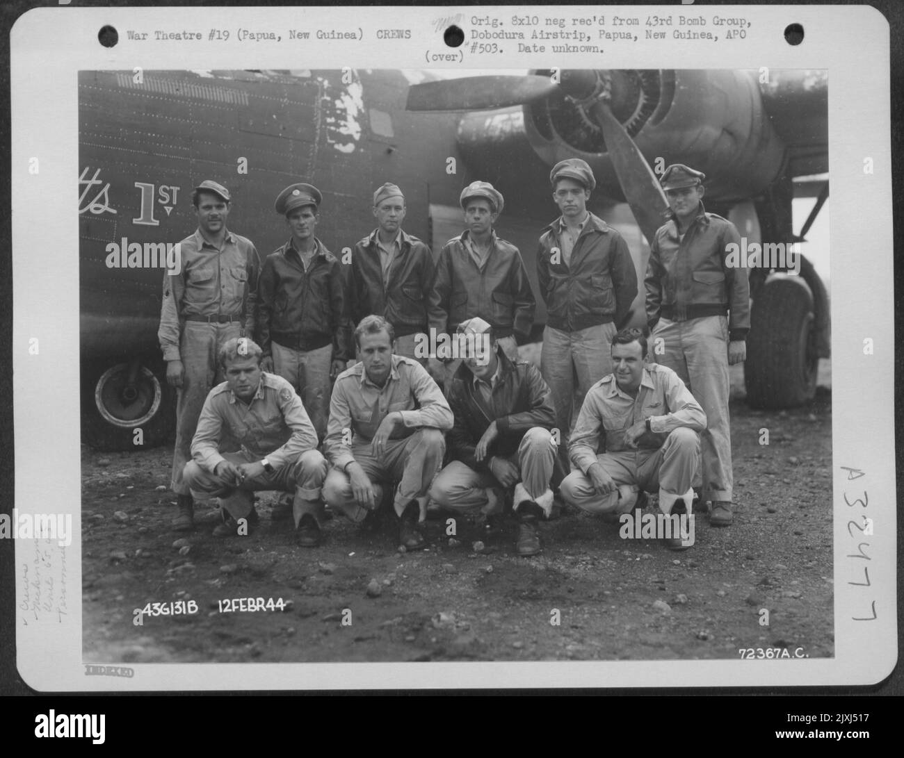 1st Lt. D. White and crew of the 65th Bomb Squadron, 43rd Bomb Group ...