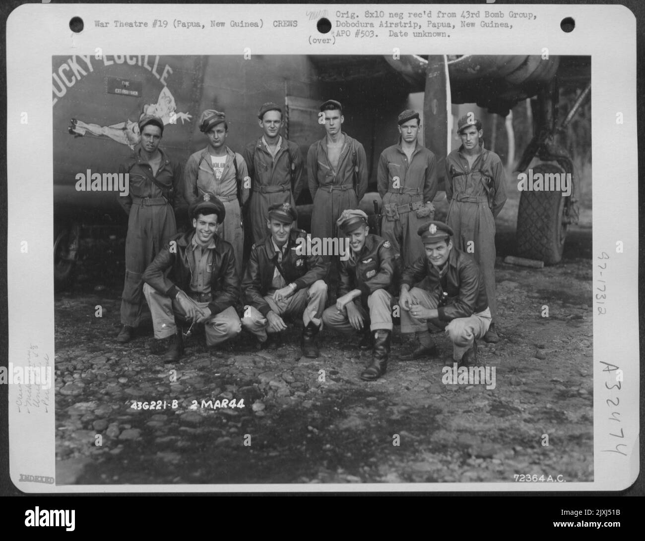 Captain Miller and crew of the 65th Bomb Squadron, 43rd Bomb Group ...
