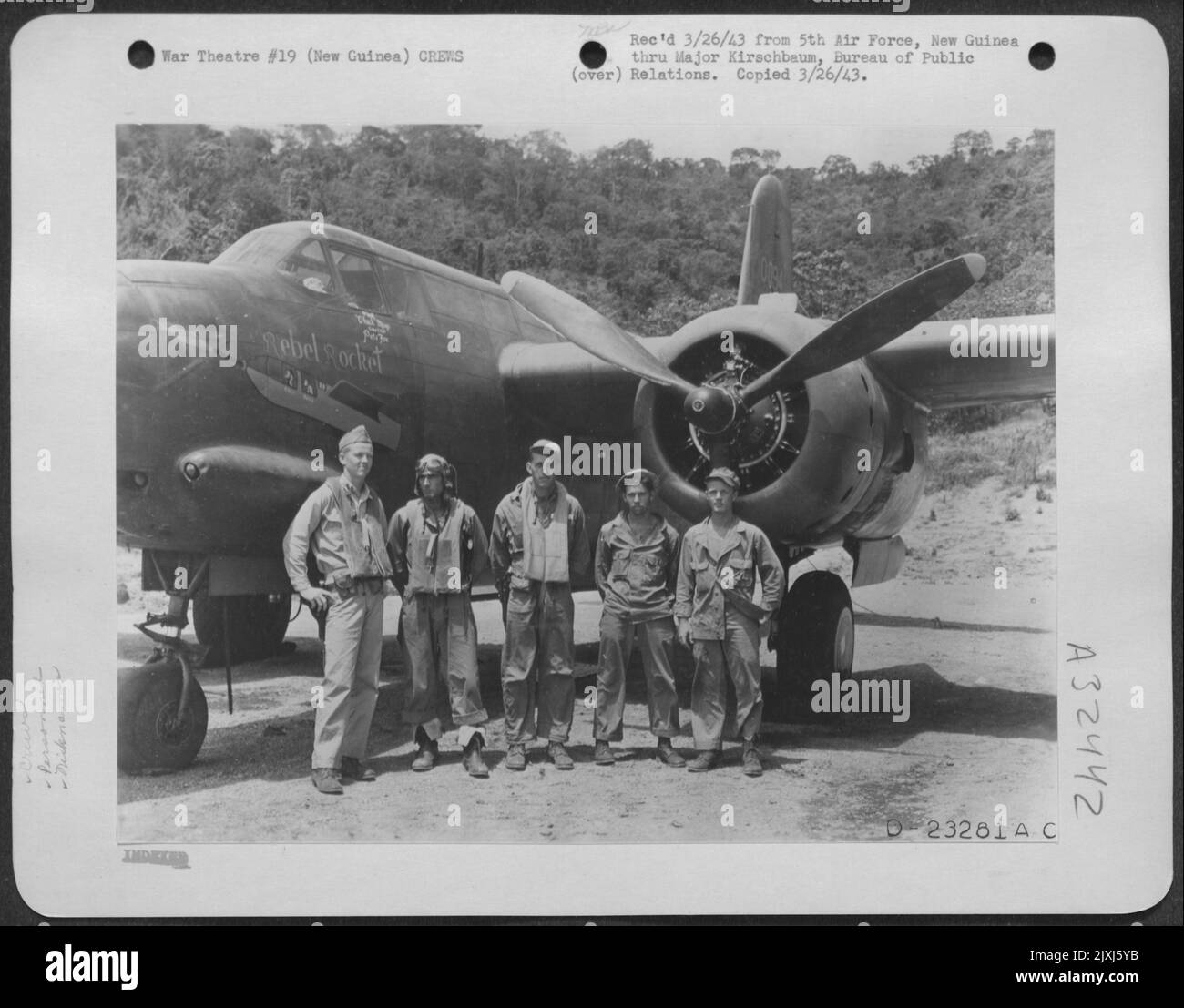 ADVANCE ECHELON, FIFTH AIR FORCE, SOMEWHERE IN NEW GUINEA-This air crew ...