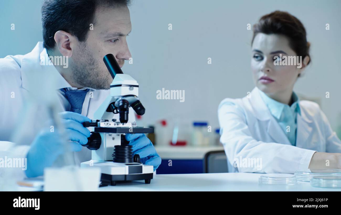 Research scientists making discovery in hi-res stock photography and ...