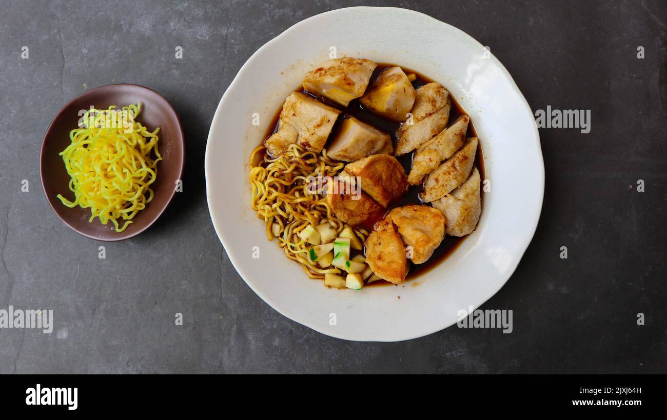 Pempek or empek-empek or fish cake is a food made from soft ground fish ...