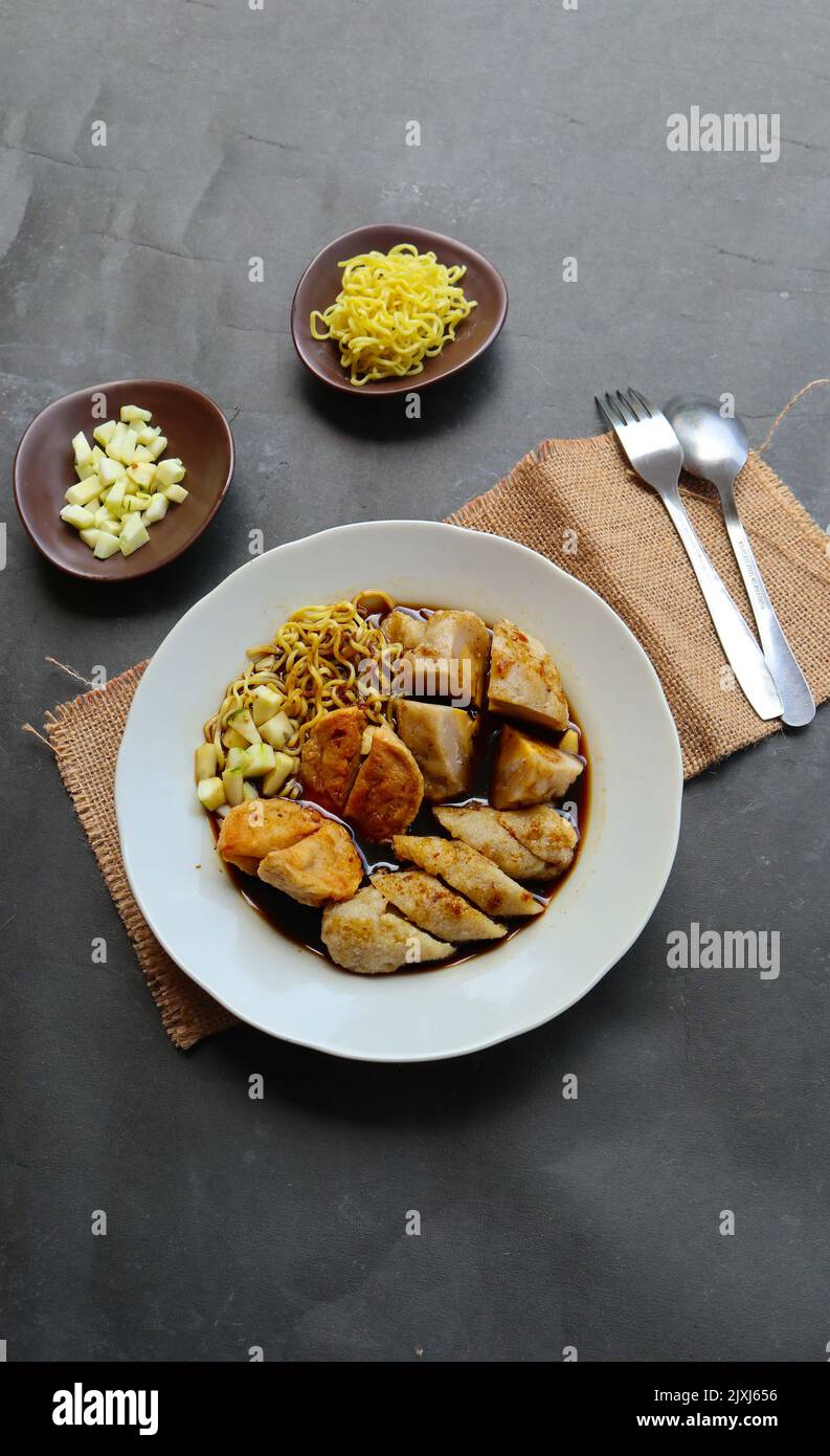 Pempek or empek-empek or fish cake is a food made from soft ground fish ...