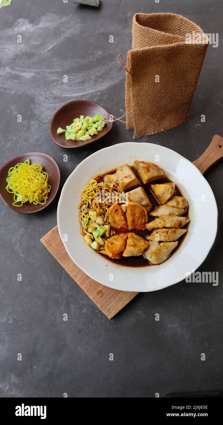Pempek or empek-empek or fish cake is a food made from soft ground fish ...