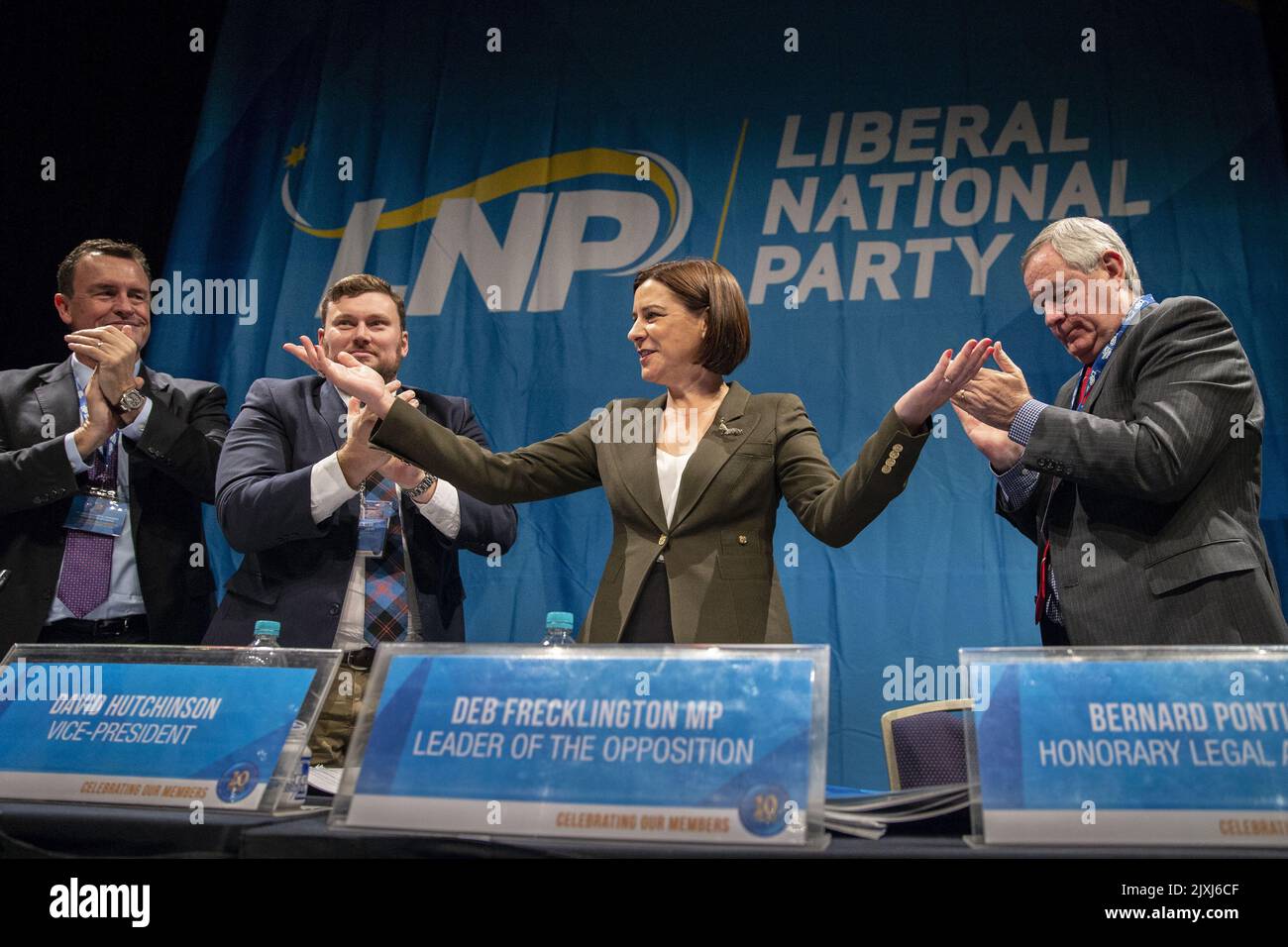 (L-R) Queensland LNP President Gary Spence, Queensland LNP Vice ...