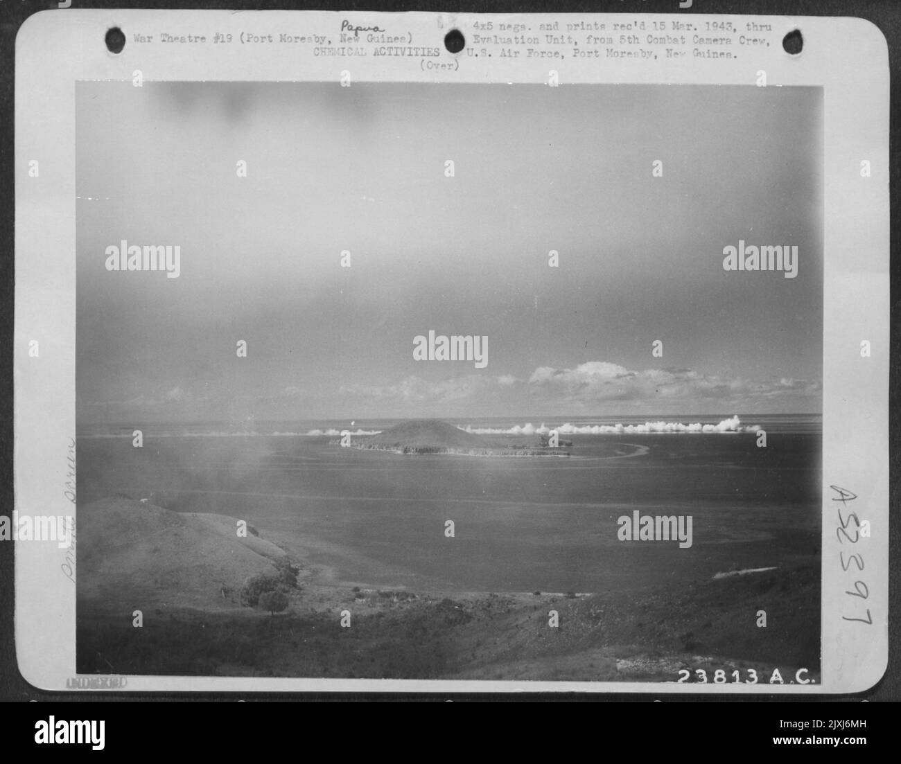 F.S.-smoke screen as layed down by Douglas A-20, 809th Chemical Stock ...