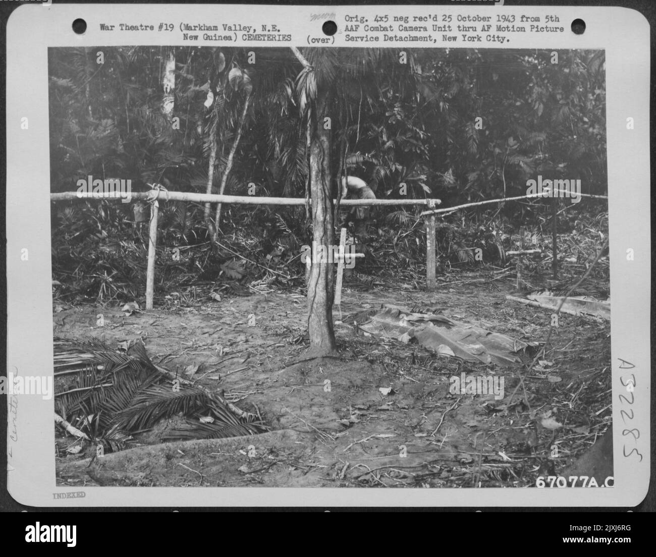 An American graveyard in Markham Valley, North East New Guinea. 11 ...