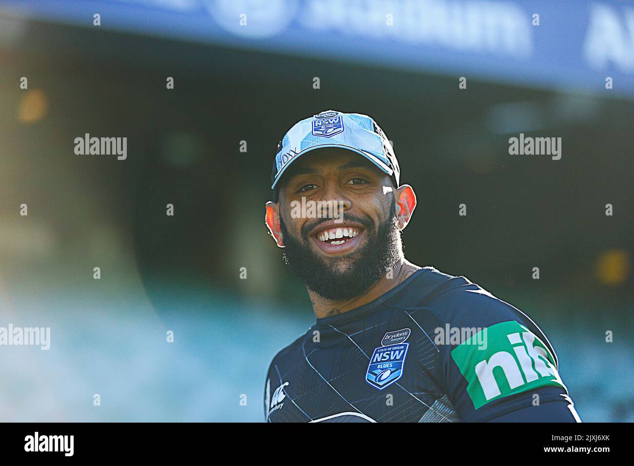 Josh Addo-Carr of the poses for a photo during a NSW Blues State of ...