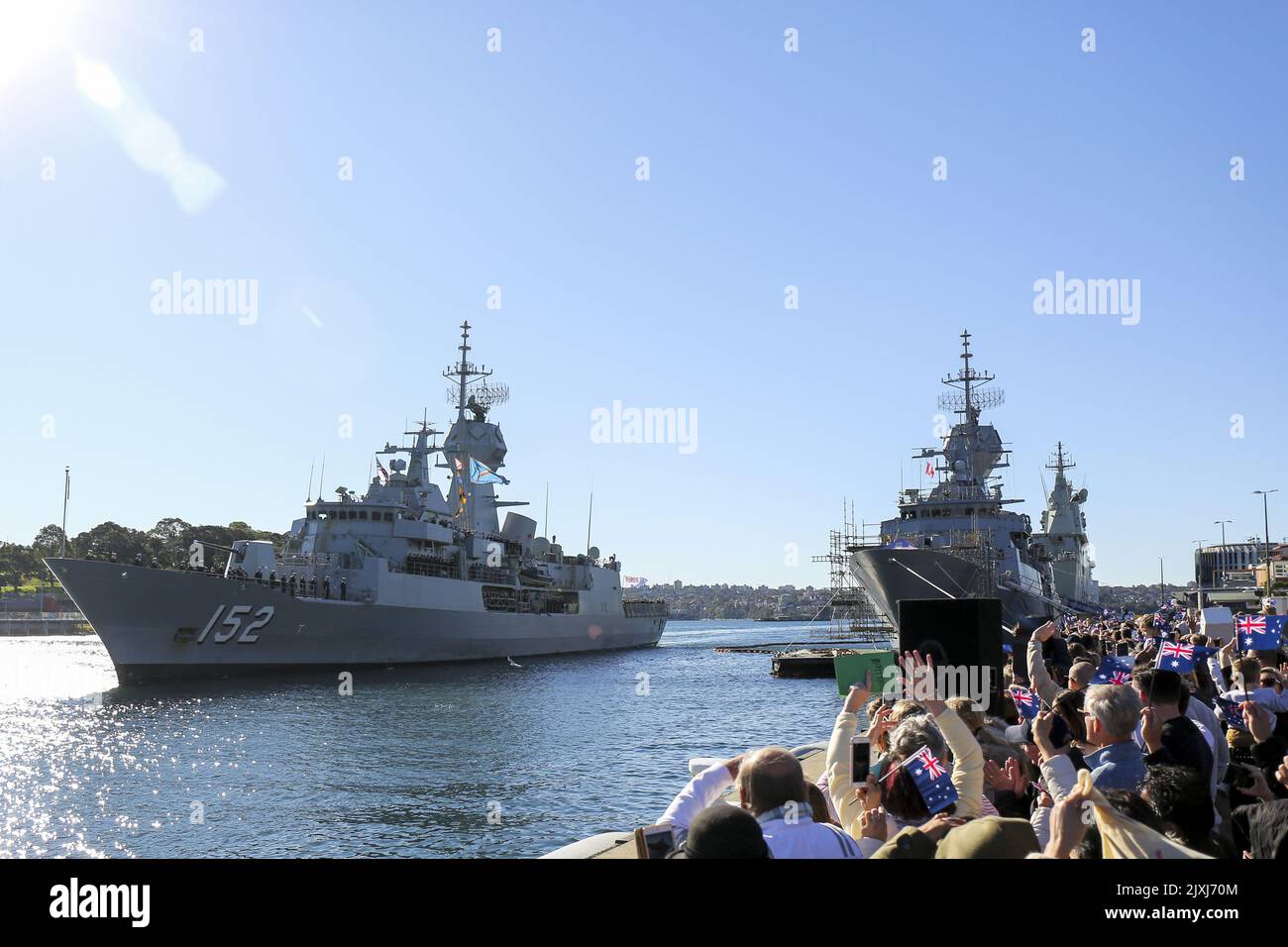 Family and friends greet HMAS Warramunga and her crew as she arrives at ...