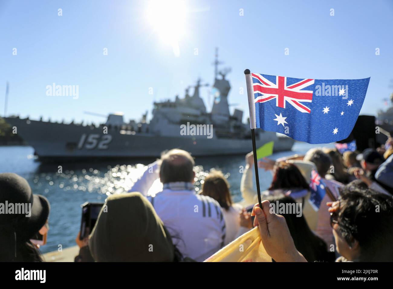 Family and friends greet HMAS Warramunga and her crew as she arrives at ...